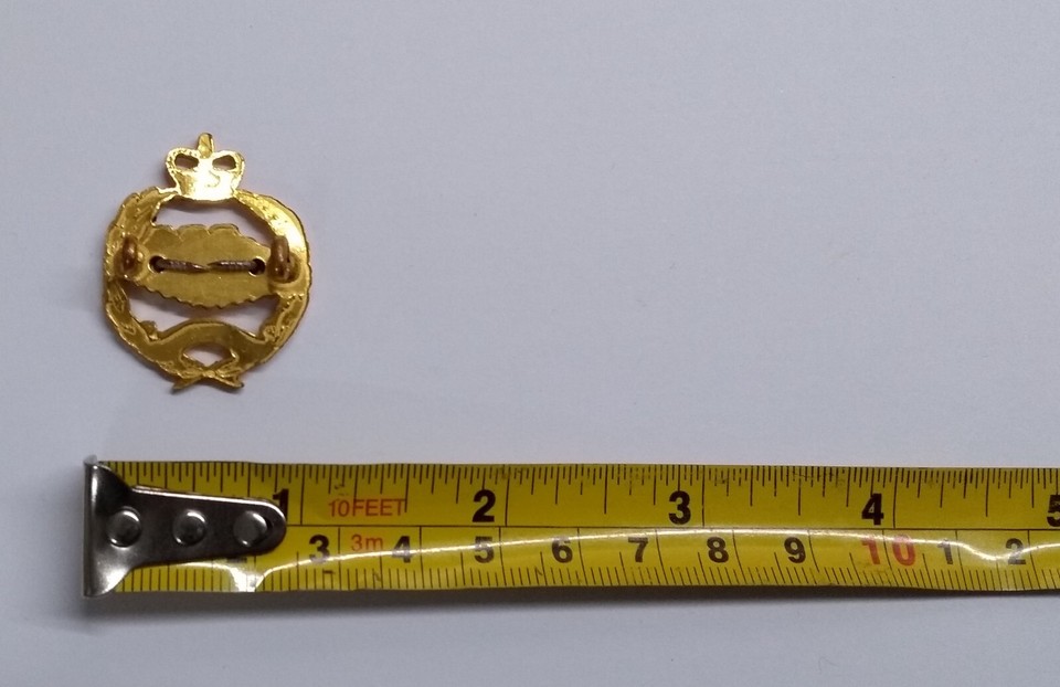 RTR Service Badge Royal Army Tank "Fear Naught" Two tone Insignia No ...