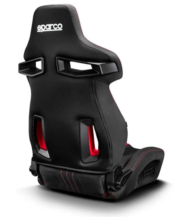 Sparco R333 Black & Red Racing Seat Modern Reclinable w/ Side Bolsters ...