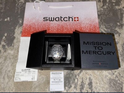 Omega X Swatch MoonSwatch Mission To Mercury Watch + BAG + Omega X Swatch MoonSwatch Mission To Mercury Watch + BAG +
