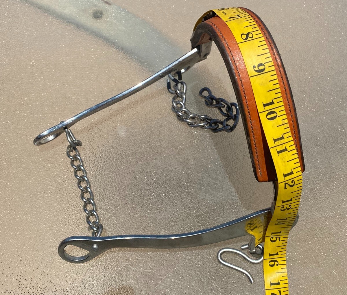 HORSE HACKAMORE - SLIESTER Bit Co - No. 40 Shorty 7" Shanks Light Oil ...