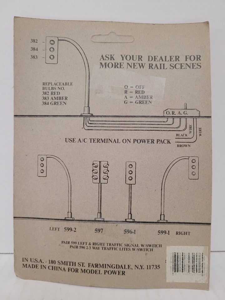 Model Power Ho Scale Lighted Accessories Traffic Signals #599-2 Left | eBay