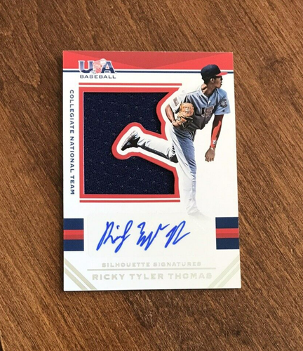 Ricky Tyler Thomas 2017 USA Baseball Silhouettte Game Jersey Auto #20 ...