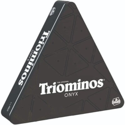 Triominos The Original ONYX in a Black Tin NEW Traditional Tile Game ...