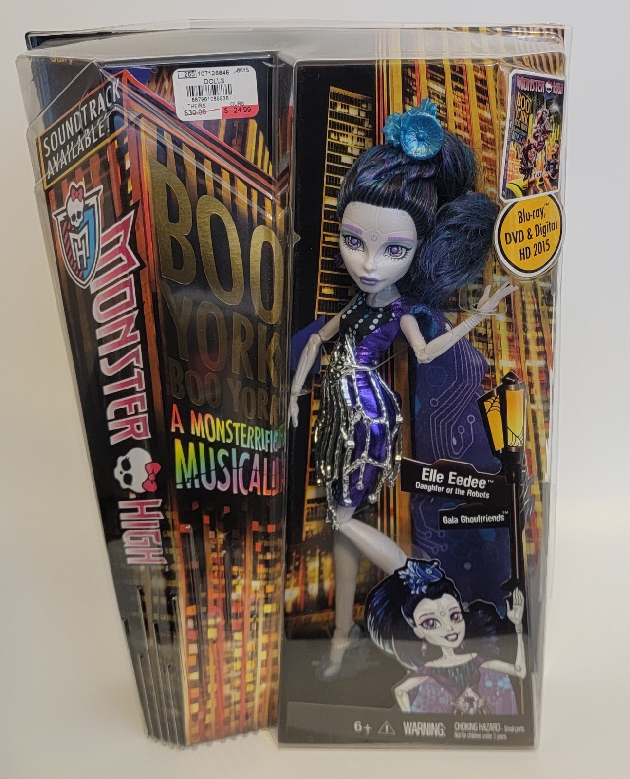 Mattel 2015 Monster High Boo York Elle Eedee Doll Gala Ghoulfriend 5 ...