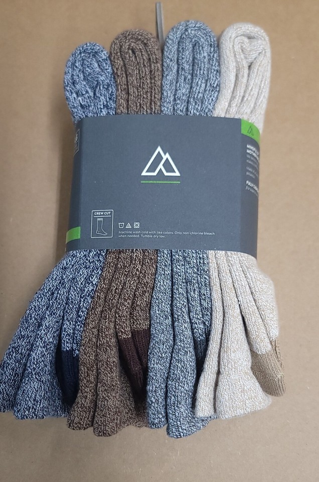 Alpine Design Performance Hiker Crew Socks - 4 Pack Size L | eBay
