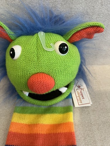 NEW Scokette Knitted Monster Rainbow The Puppet Company Hand Puppet ...