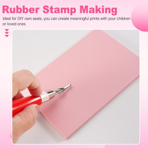 Rubber Stamp Making Kit, Printing Tool Kit,Linoleum Cutter with 6 ...