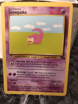 pokemon cards base set slowpoke original guarantee authenticity 55/62 ...
