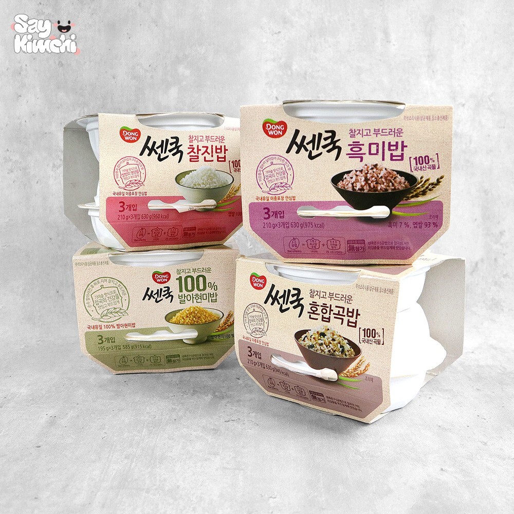 Dongwon Cooked Black Rice 210g*3ea [SenCook/Instant Microwave/Korean ...