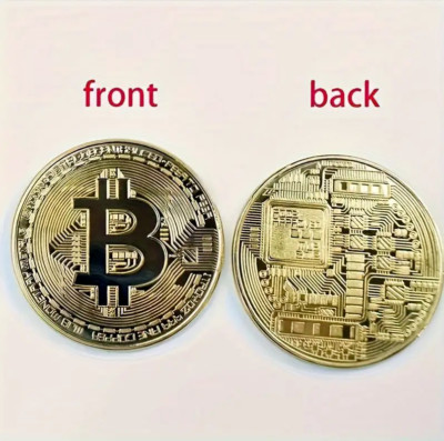 Bitcoin Physical Collectible Coin (BTC) Gold Plated - UK STOCK- FAST ...