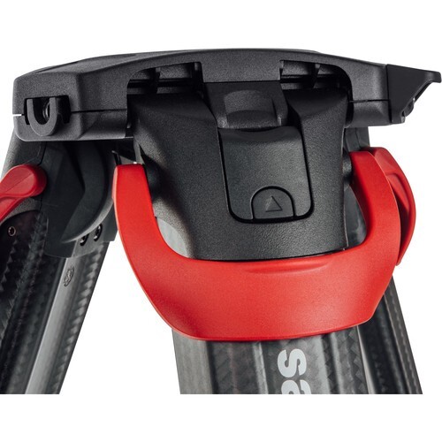 Sachtler flowtech 100 MS Carbon Fiber Tripod Mid-Level Spreader Rubber ...