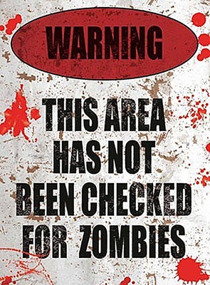 Warning No a Cuadros Para Zombis Pequeño Letrero Metal 200mm x 150mm ...