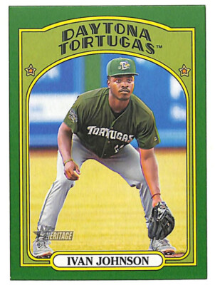 2021 Topps Heritage Minors Ivan Johnson 27/75 GREEN parallel card Reds ...