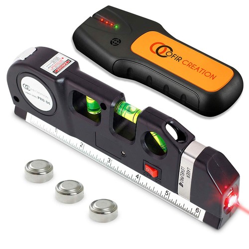 Stud Finder & Multifunction Device laser Level Line Leveler Metric ...