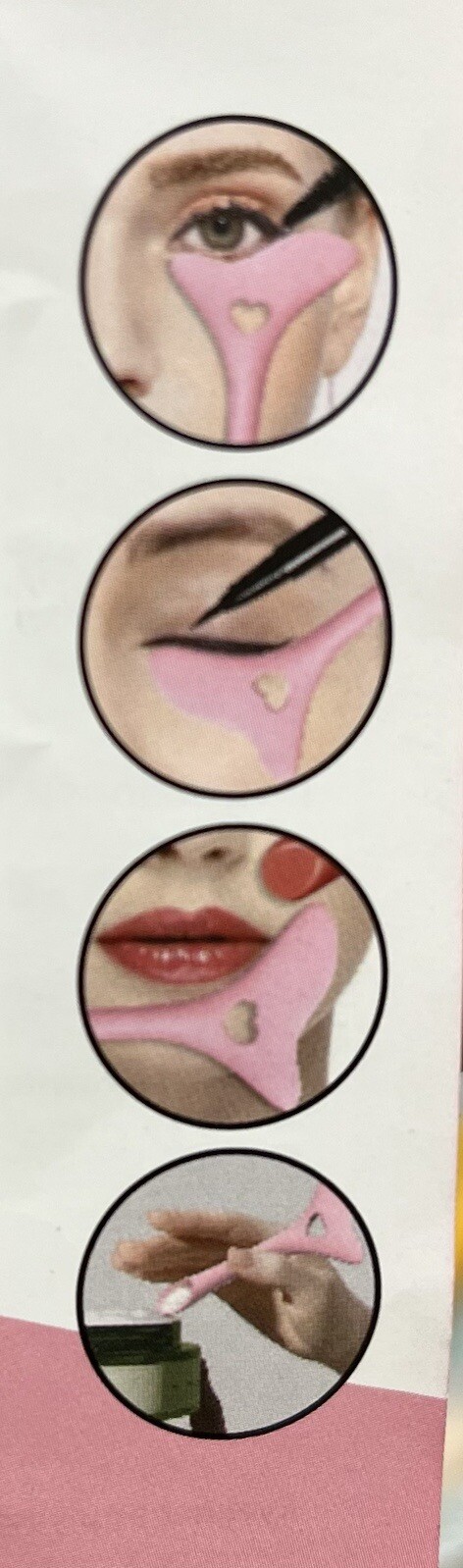 Pink Silicone beauty tool guide - makeup tool | eBay