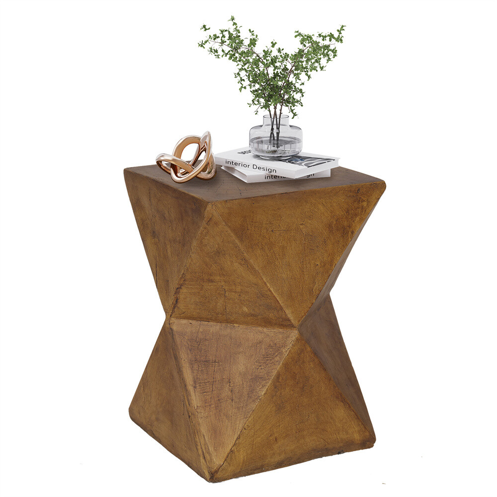 Round/Twist Side Table Small Coffee Tea Table Light-Weight Concrete ...