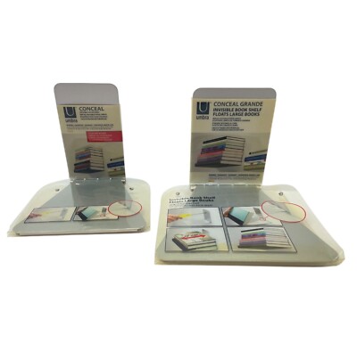 Umbra Conceal Regular And Grande Invisible Book Wall Shelf Pair ...