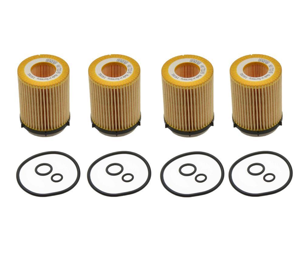 Mann Set of 4 Engine Oil Filters for Mercedes C117 C118 X156 X253 W177 ...