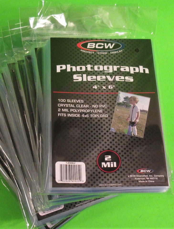1000 4X6 PHOTO SLEEVES-CRYSTAL CLEAR-ARCHIVAL SAFE-ACID FREE-2 MIL ...
