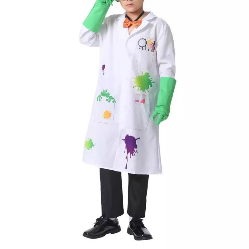 4Ps Mad Scientist Costume Lab Coat Gloves Glasses Frames Mad Scientist ...