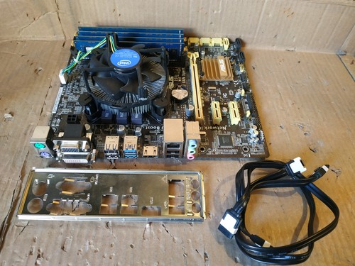 Combo i7 4770 (Xeon) 32GB ASUS B85M-G LGA1150 DDR3 mATX Motherboard I/O ...