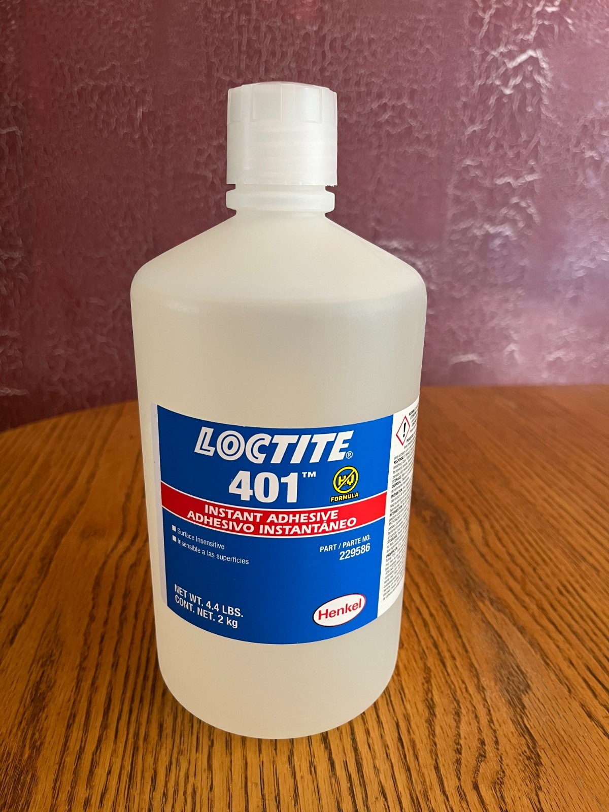 HENKEL LOCTITE 401 Surface Insensitive Adhesive - 2 kg Bottle PN 229586 ...