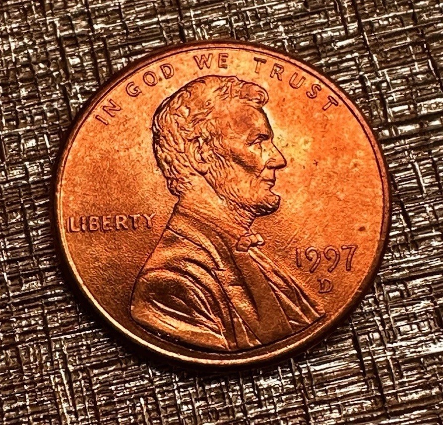 1997 Penny OF Almost Missing Letters AM Touching Rare A Lower Right ...