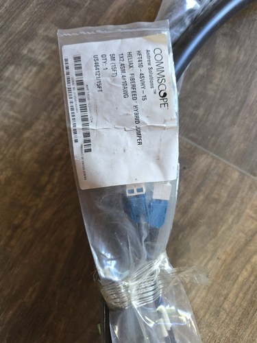 Commscope HFT410-4SVHY-15 HELIAX HYBRID JUMPER 1X2, 4SM, 4#10AWG 5M ...