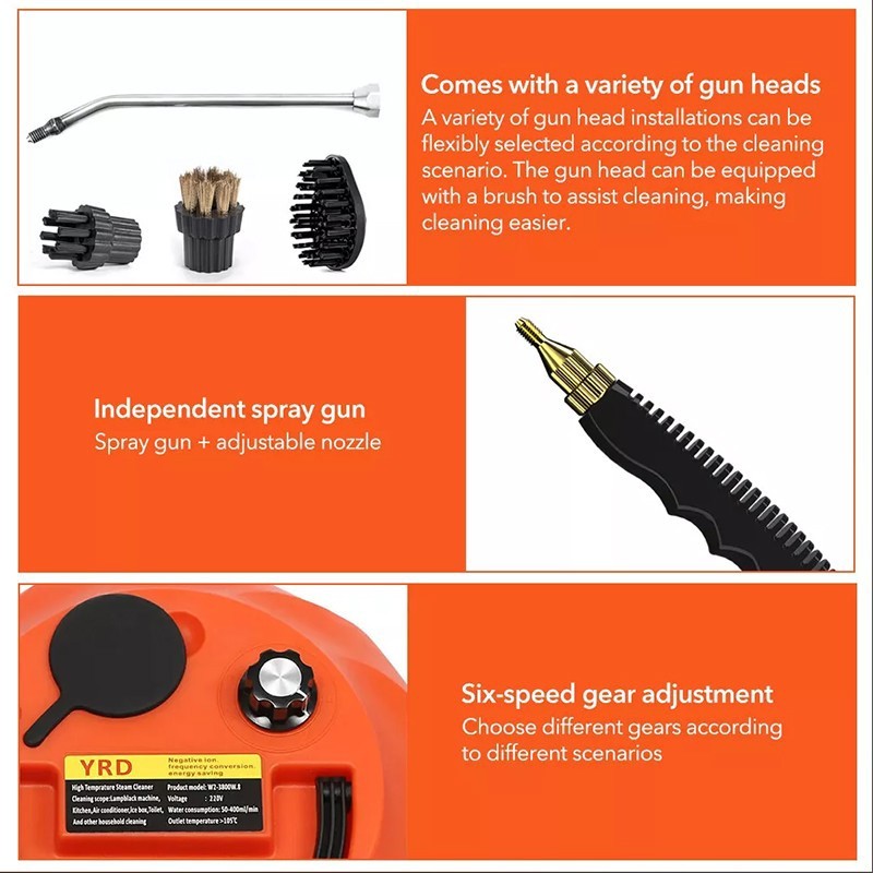 3800W High Pressure Steam Cleaner Household Car Steam Cleaner Cleaning ...