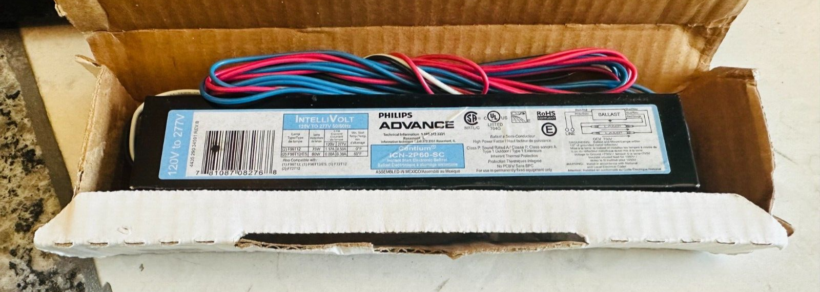 Phillips Advance Centium ICN-2P60-SC - 1 Pack UPC 781087082768 | eBay