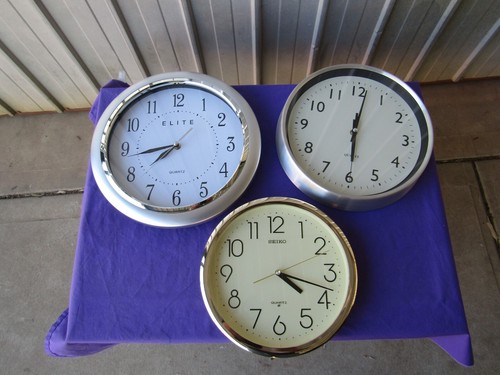 Wall Clock Quartz, Elite Battery AA x 1 Used | eBay Australia