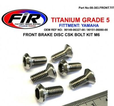 Titanium front & rear brake disc bolt set OF 12- YAMAHA YZ85 BIGWHEEL ...