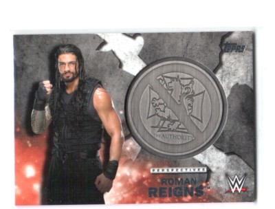WWE Roman Reigns 2016 Topps Commemorative Medallion Card SN 128 of 299 ...