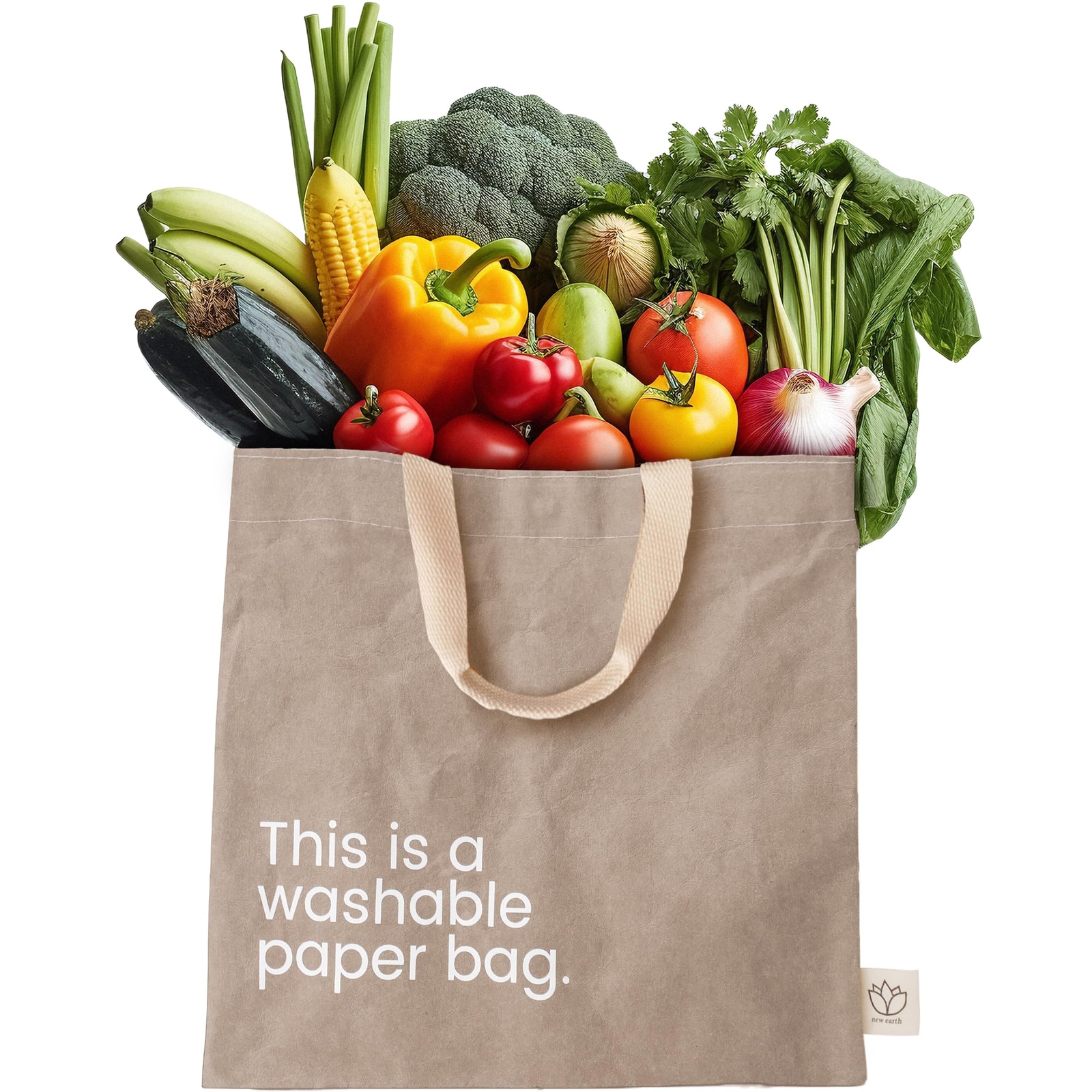 Washable Paper Tote Bag Lightweight and Durable Grocery Bag for Work or ...