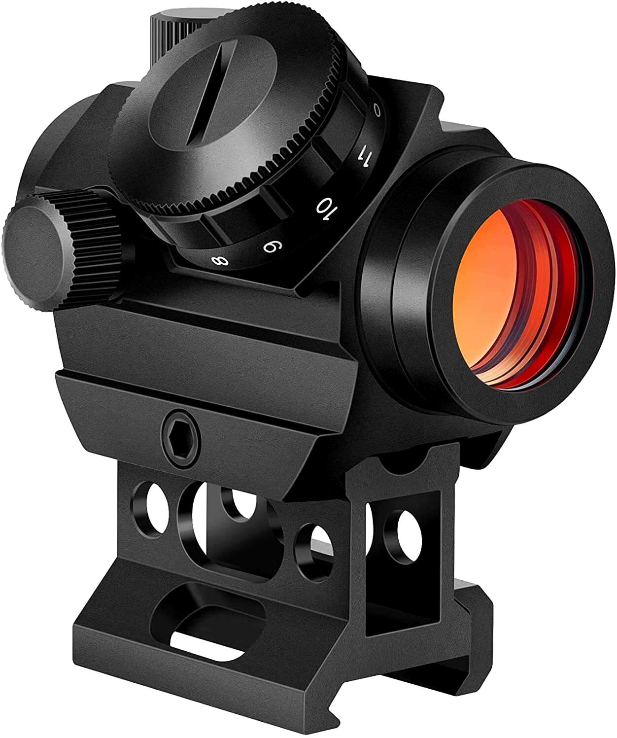 Sniper Red Dot Sight 2 MOA 1x25mm Reflex Sight with 1'' Inch Riser ...