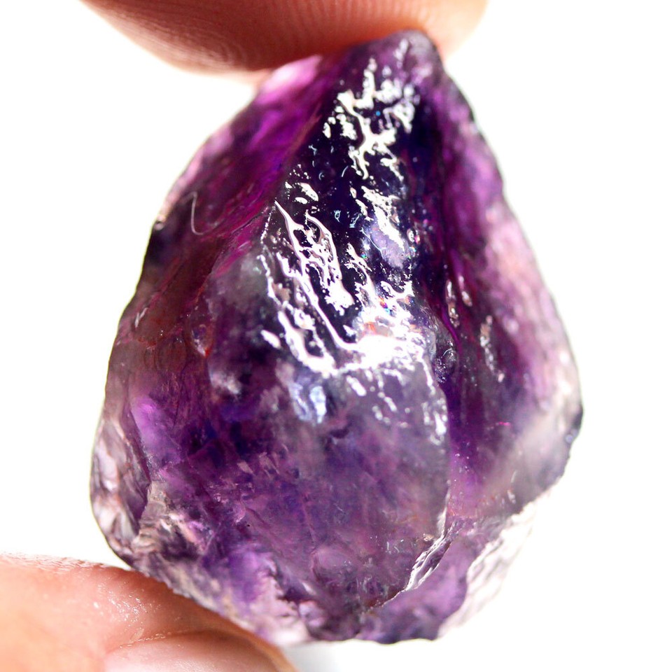 63.14Ct. Natural Amethyst Purple Rough Brazil Gemstone From Mine Good ...