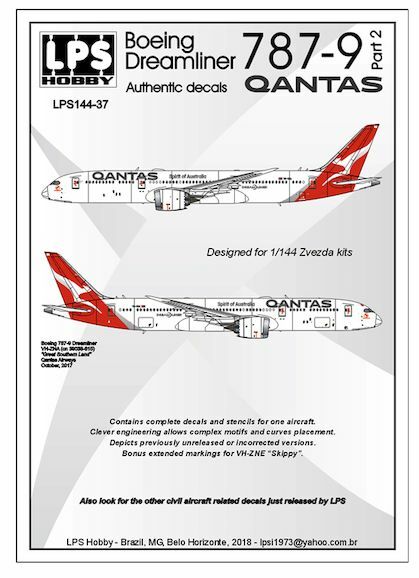 LPS Decals 144-37 Boeing 787-9 Qantas 1/144* | eBay