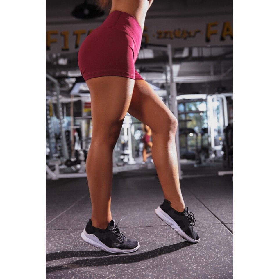Women's Push Up High Waist Yoga Shorts Ruched Sports Pants Casual Gym ...