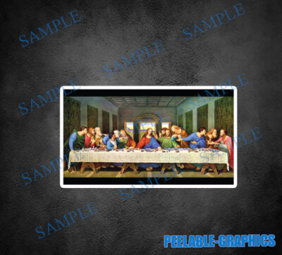 (2) Last Supper Decal Sticker Jesus Bumper Window Helmet Laptop Tablet ...