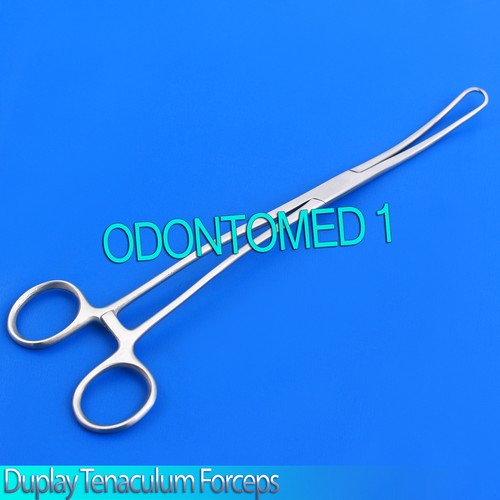 11" Duplay Tenaculum Forceps S-Curved 1 x 1 Prongs OB/GYN Surgical ...
