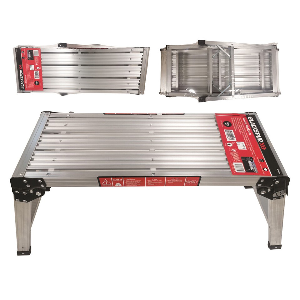 Work Bench Platform Hop Up Step Ladder Folding Stool Builders Safety ...