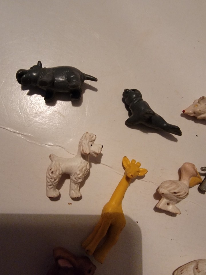 Lot Of 15 Vintage Mini Animals For Train Display Village Farm Wildlife ...
