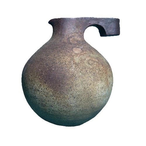 Vintage Roman Pottery Clay Ball Jug Pitcher With Very Cool Handle | eBay