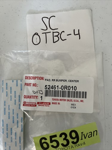OEM Genuine Toyota RAV4 (2019-2022) Pad, Rear Bumper, Center 52461 ...