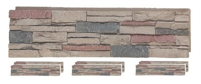 6-Pack 48"x12" Faux Stone Wall Panel Ledge Stone Taylors Falls (Beige ...