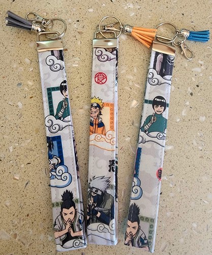 Handmade Key Fob Chain Wristlet Naruto Character Print #2 | eBay Australia