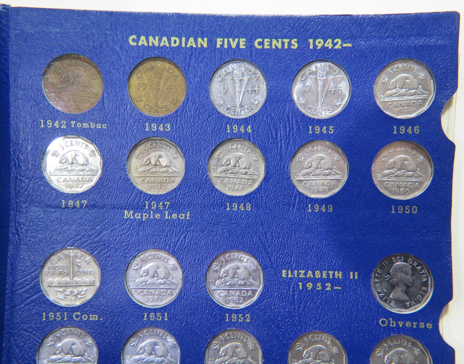 CANADA 5 CENTS COLLECTION 1922 1965 MISSING 2 KEY DATES LOW GRADE canada-5-cents-collection-1922-1965-missing-2-key-dates-low-grade