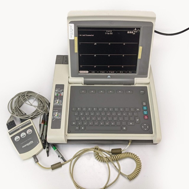 GE Marquette Mac 5000 ECG EKG Machine With 2 Cam 14 Module for sale ...