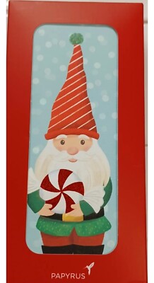 16 COUNT PAPYRUS SANTA CLAUS GNOME CANDY CANE CHRISTMAS CARDS IN BOX ...