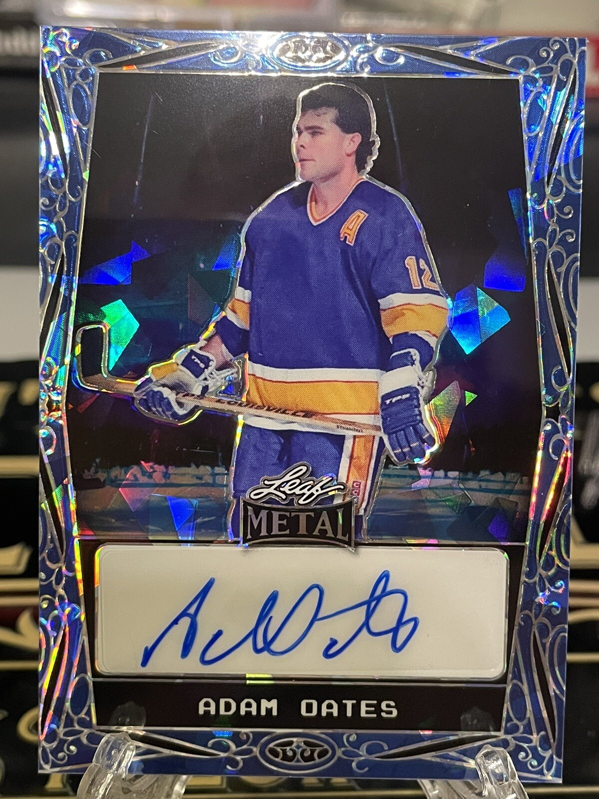 Adam Oates 2024 Leaf Metal Legends Hockey Auto 1/4 St Louis Blues HOF ...